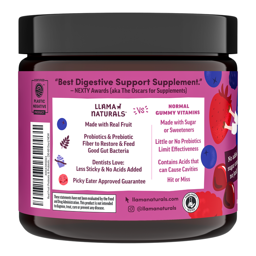 Llama Naturals Family Gut Support Bundle – Kids + Adult Pre & Probiotic Gummies – Mix | EarthHero