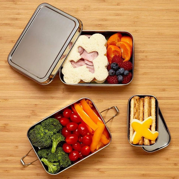 ECOlunchbox 3-in-1 Classic Stainless Steel Lunchbox | EarthHero