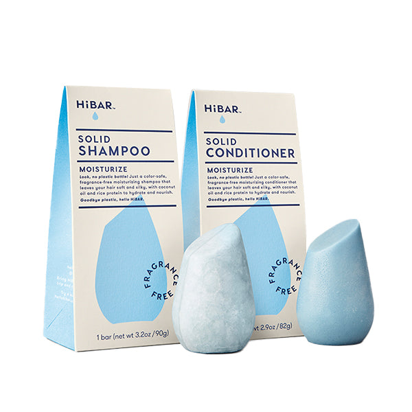 HiBAR Moisturize Fragrance-Free Shampoo + Conditioner Bars | EarthHero