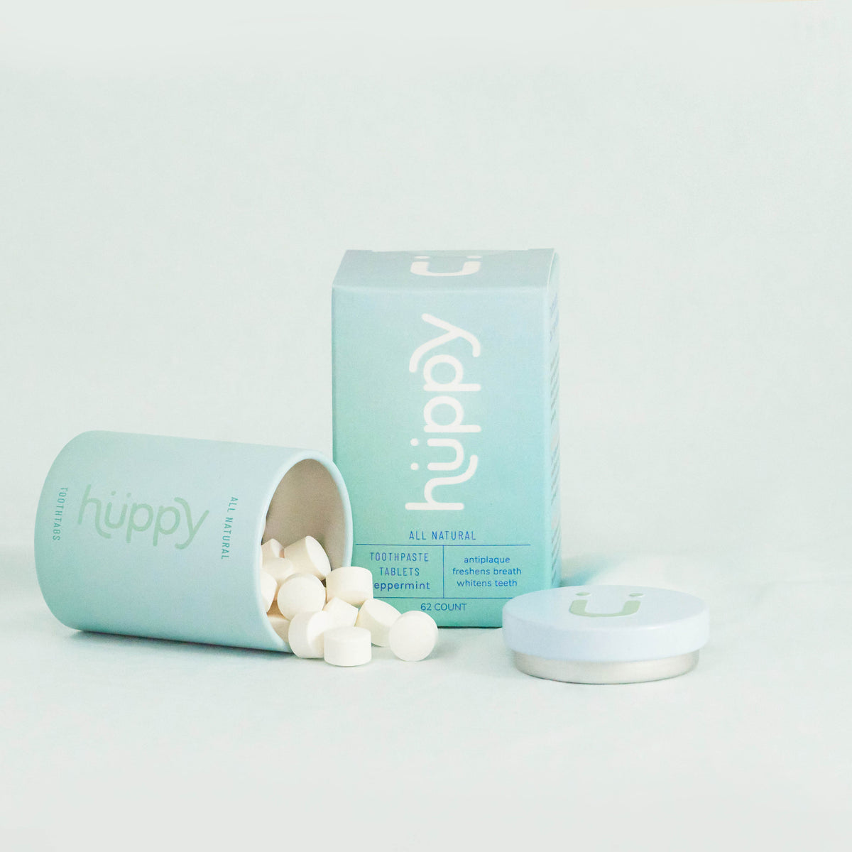 Huppy Toothpaste Tablets - Plastic Free Toothpaste - Huppy | EarthHero